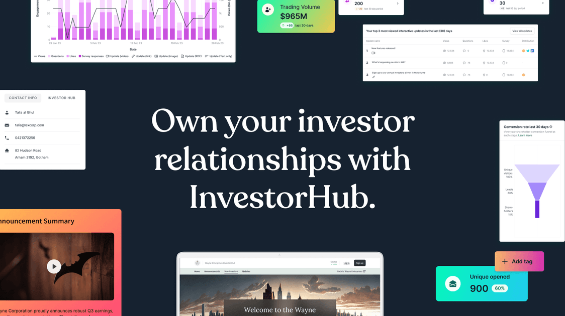 Build investor demand with interactive investor hubs - InvestorHub
